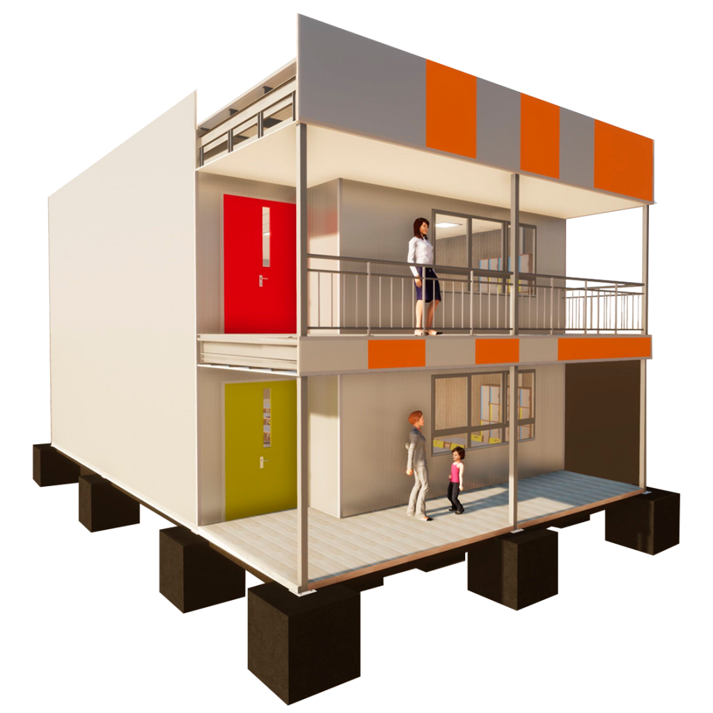 Sala Familiar Con Ampliaciones Modulares
